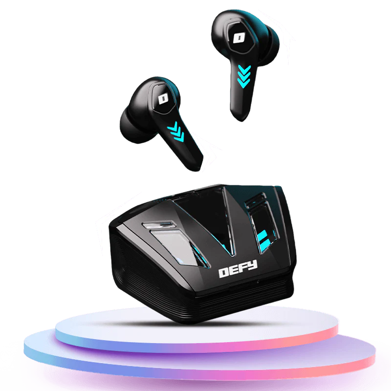 DEFY Gravity Turbo with Low Latency for Gaming, 30 Hours Playback, LED ...